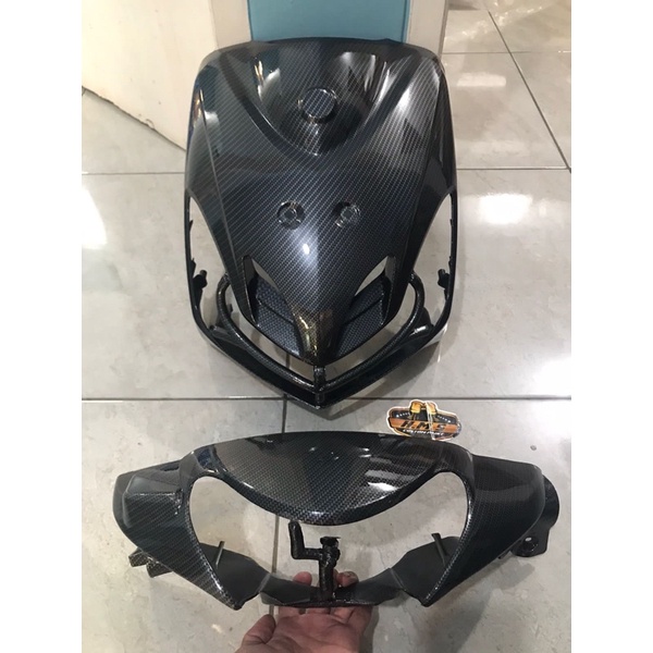 Yamaha Mio Smile front shell and chest Panel full carbon | Shopee Malaysia