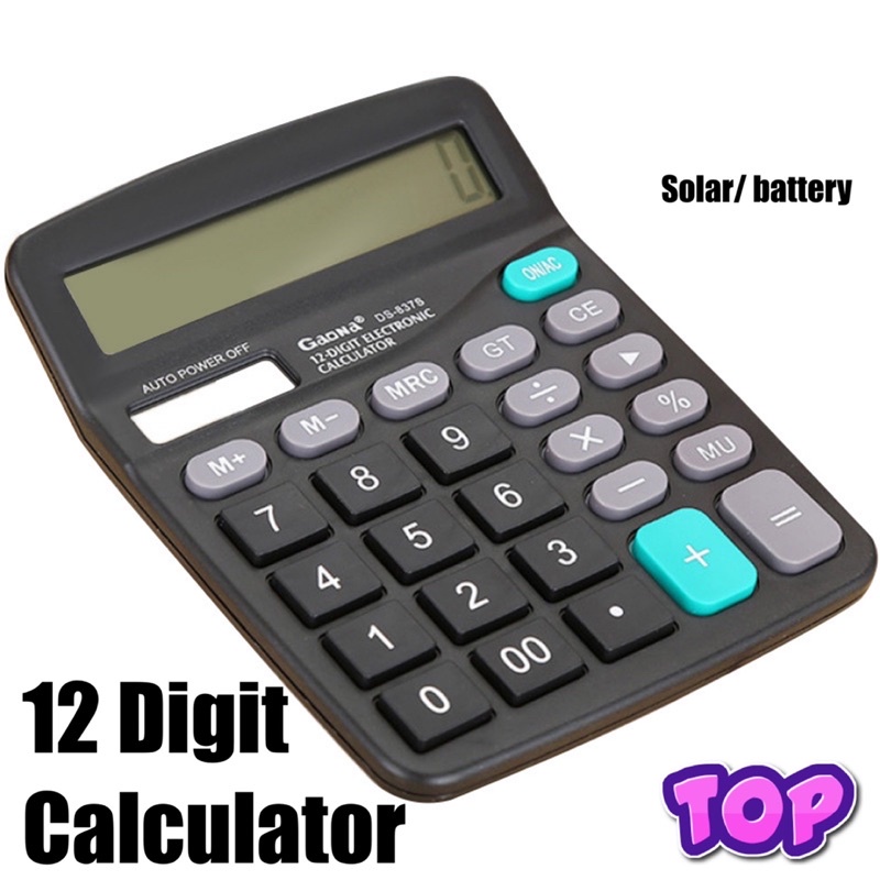 BIG Screen Solar Calculator 837 Desktop Calculator Student Accounting ...