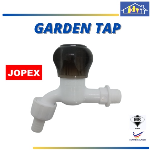 Jopex PVC Garden Tap Hose Bib Tap with Round Handle and Nozzle BCHC05CW ...