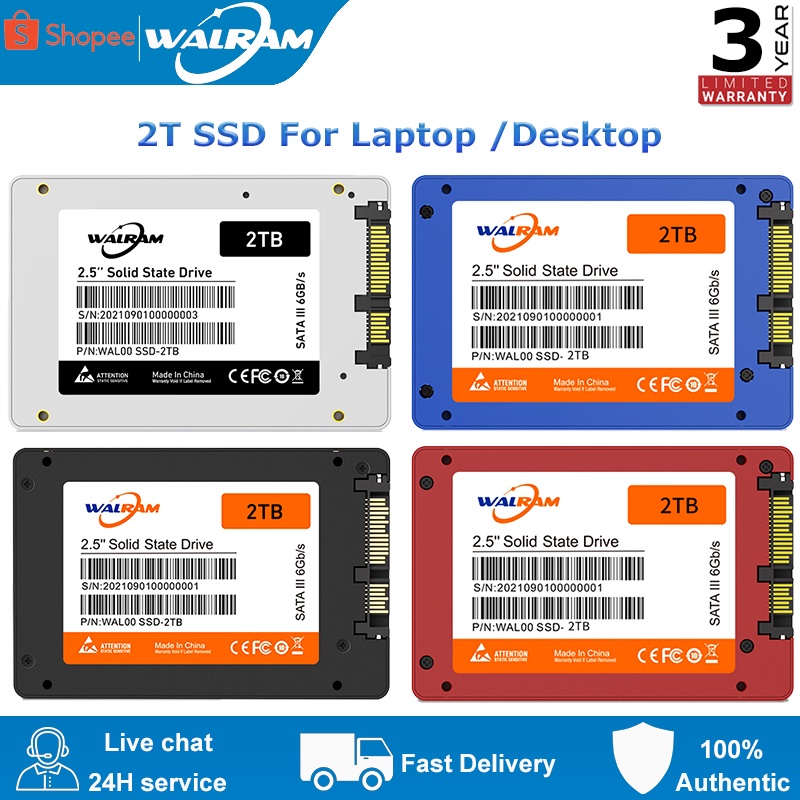 Walram 2TB SSD Sata3 Hard Disk Internal Hdd Solid State Drive For ...