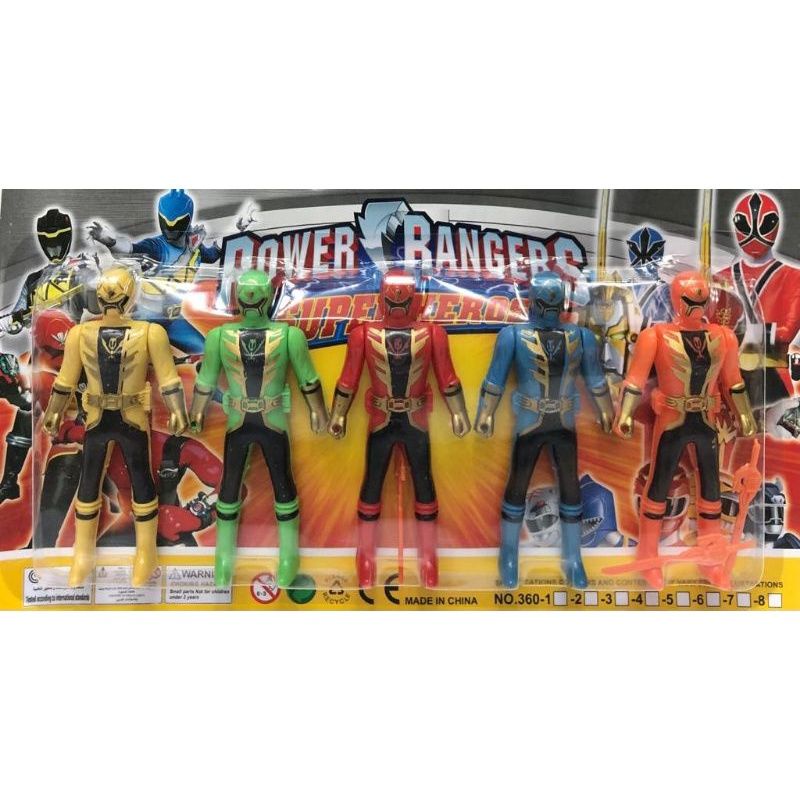Power Rangers Super Hero Set (5 Rangers Per Pack) 360-4 | Shopee Malaysia