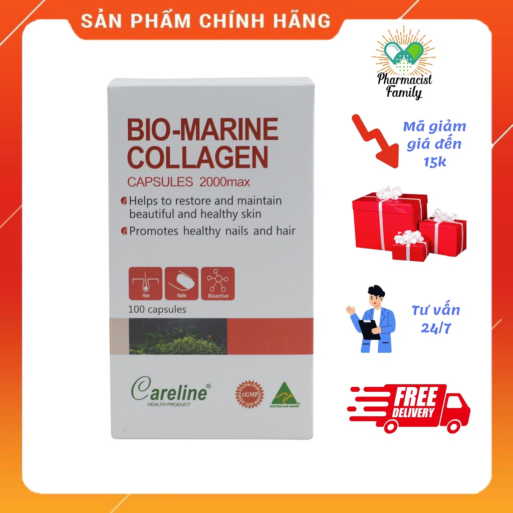Careline Bio Marine Collagen 2000mg - 100 tablets | Shopee Malaysia