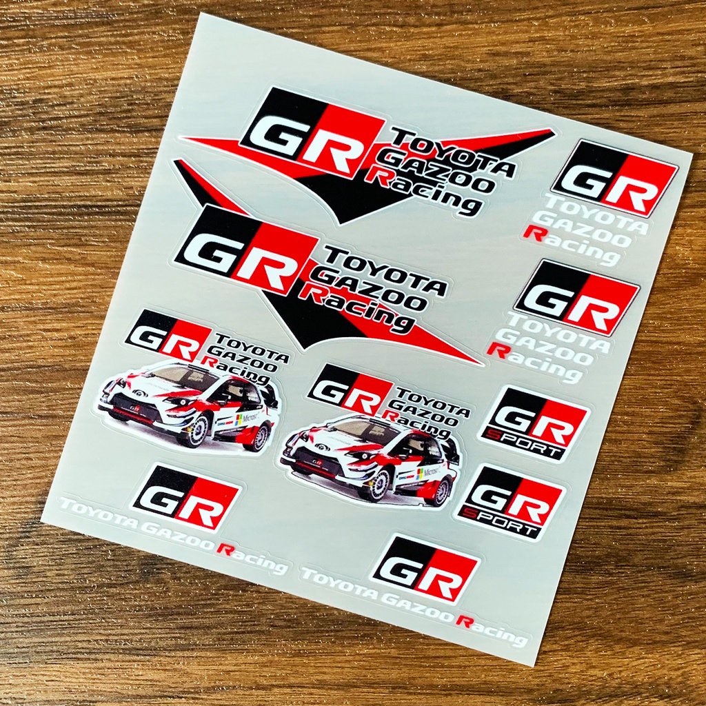 Car Sticker TOYOTA GAZOO RACING GR Logo Emblem Auto Decal Stickers ...