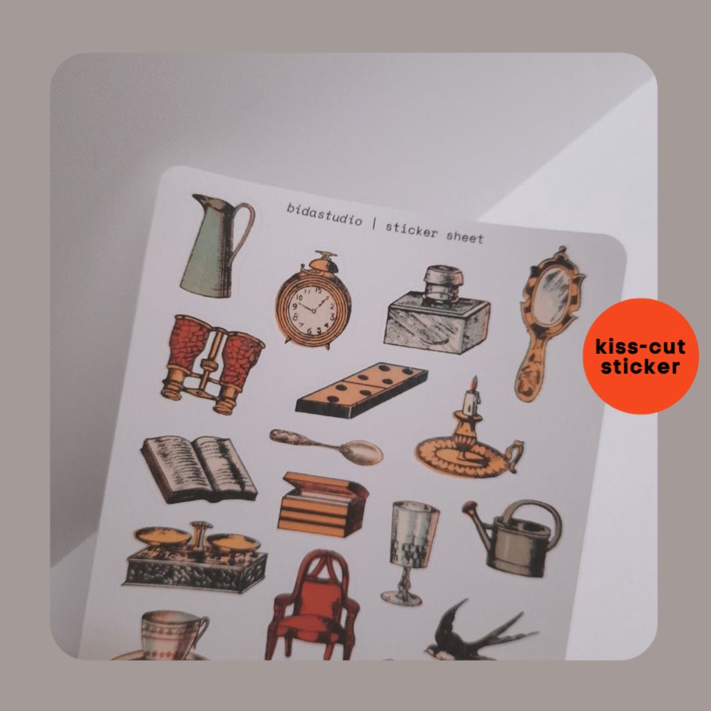 (VO) Kiss-cut Sticker Vintage Object Stickers Bujo / Journaling ...