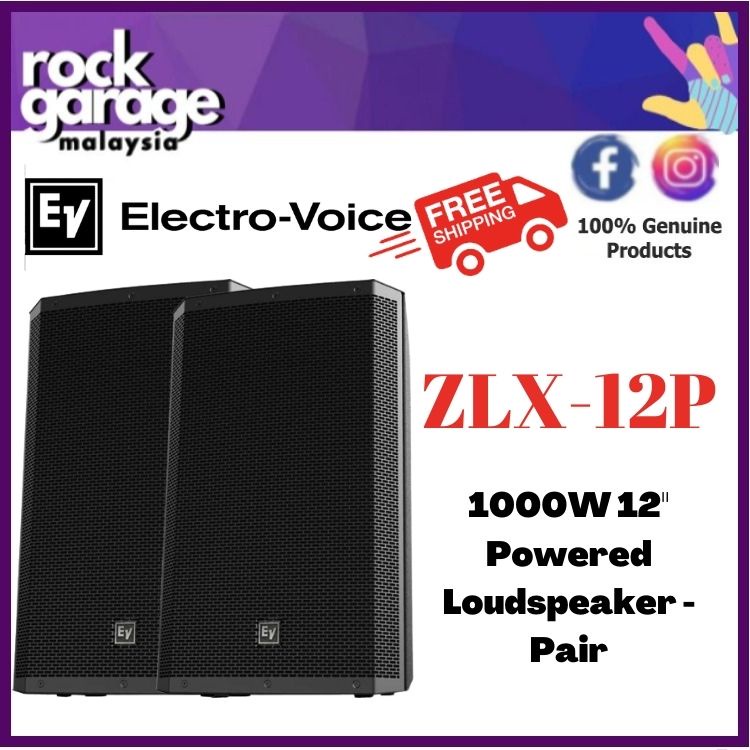 EV Electro-Voice ZLX-12P 1000W 12" Powered Loudspeaker - Each / Pair ...