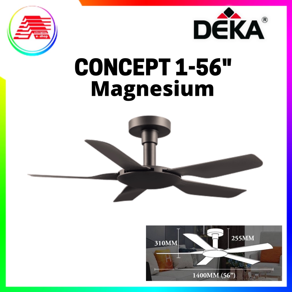 [NEW]DEKA CONCEPT 1 56" 42" 5 Blades DC Motor with 7 Speeds Control ...