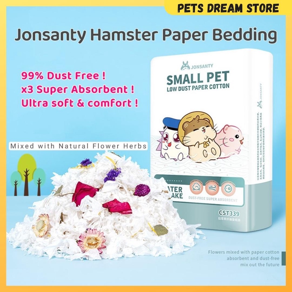 Jonsanty Hamster paper bedding 4.1L flower dust free hamster bedding ...