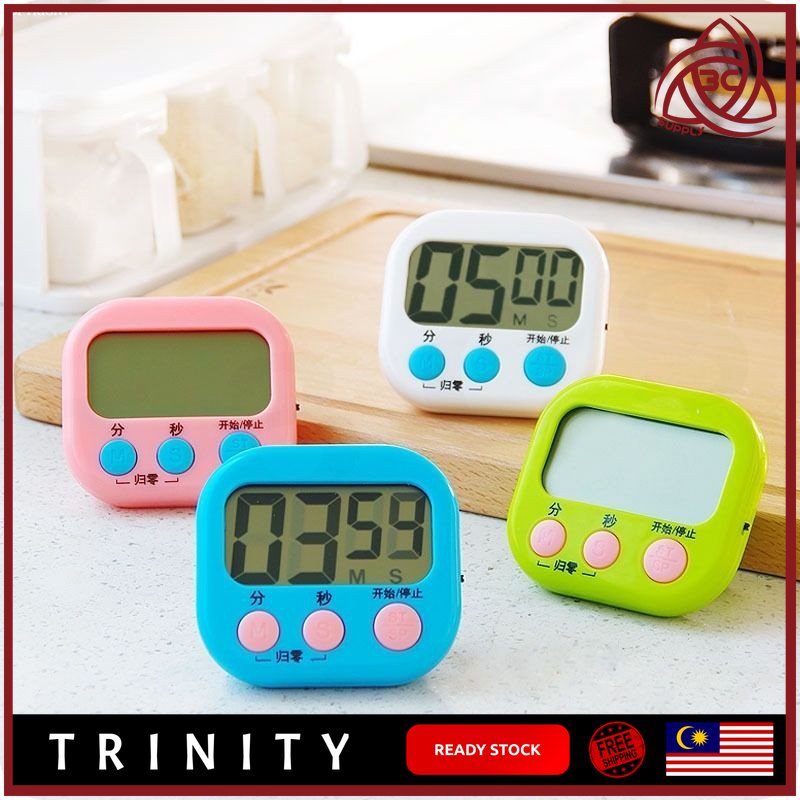 Magnetic Digital Kitchen Time Timer Alarm Digits Large Display Cooking ...