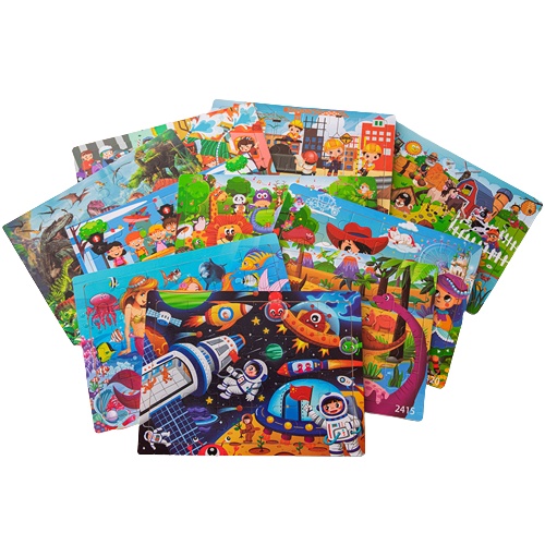 【BB】Children Kid Wooden 24 pcs Puzzle Colourful Background Picture ...