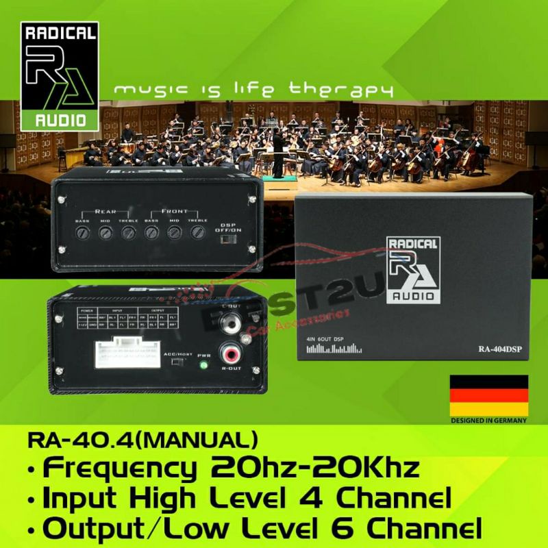 GERMANY RADICAL AUDIO RA-40.4 4 Channel Digital Sound Processor DSP ...