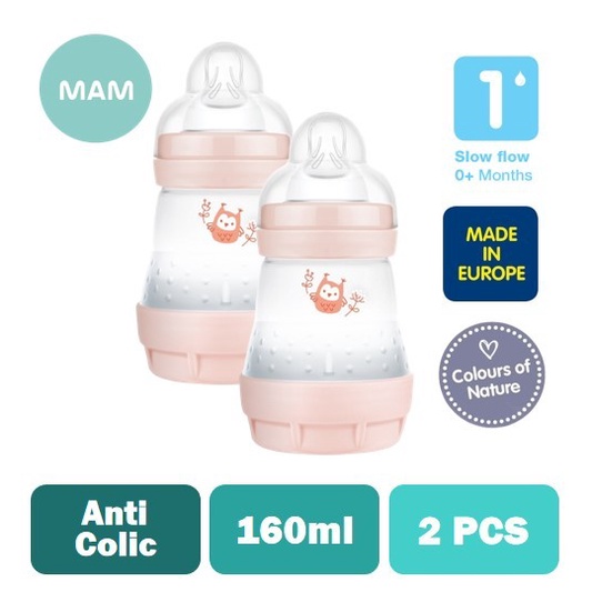 MAM Botol Susu Colours of Nature Anti Colic Baby Feeding Bottle 130ml / 160ml / 260ml | Shopee ...