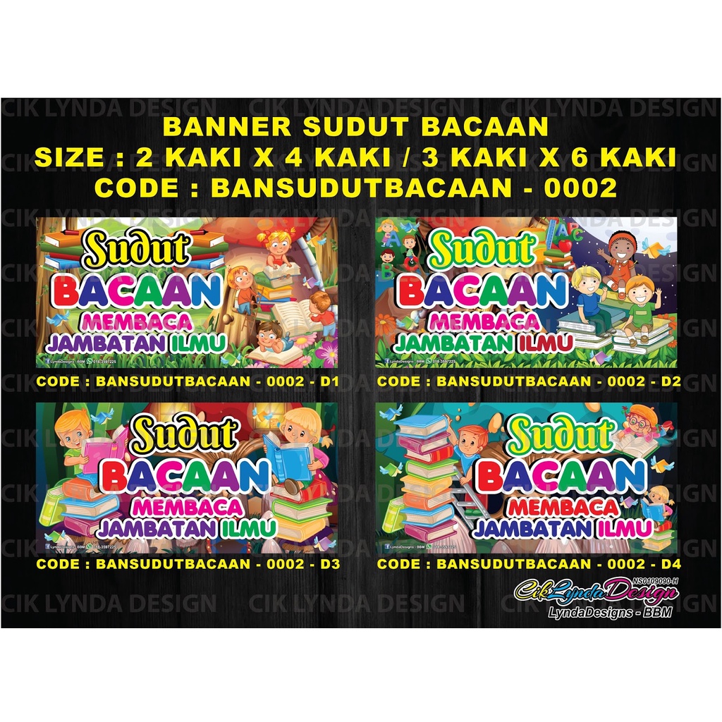 PRE-ORDER - BANNER 3 KAKI X 6 KAKI - SUDUT BACAAN | Shopee Malaysia