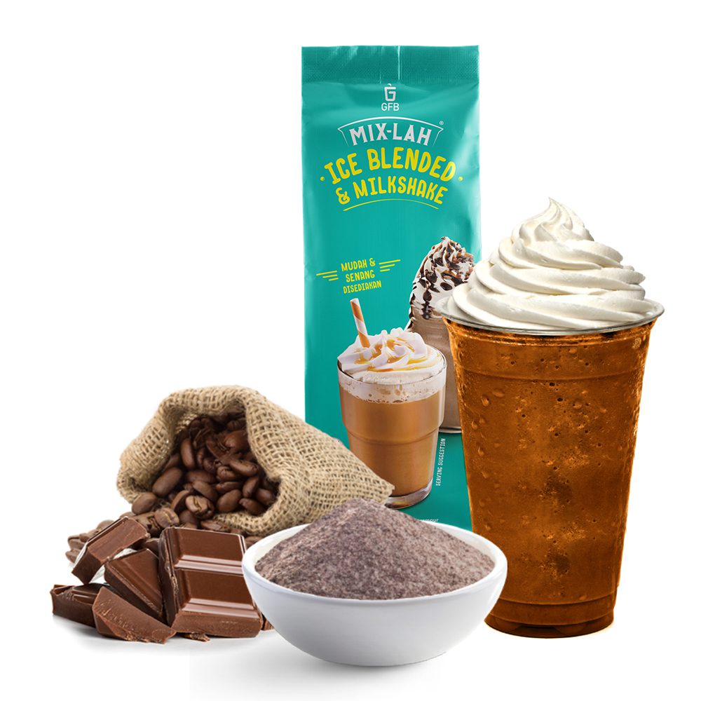 Mocha ICE BLENDED & MILKSHAKES MOCHA POWDER 1KG | GFB (MIX-LAH ...