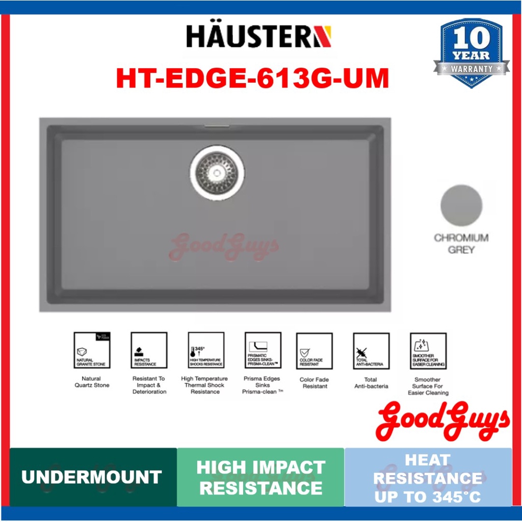 Haustern HT-EDGE-613B-UM / HT-EDGE-613G-UM Undermount Granite Sink ...