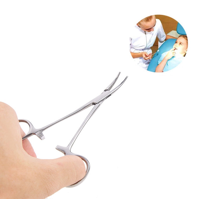 Dental Instruments Microhandle Mosquito Unhook Pliers Curved Forceps ...