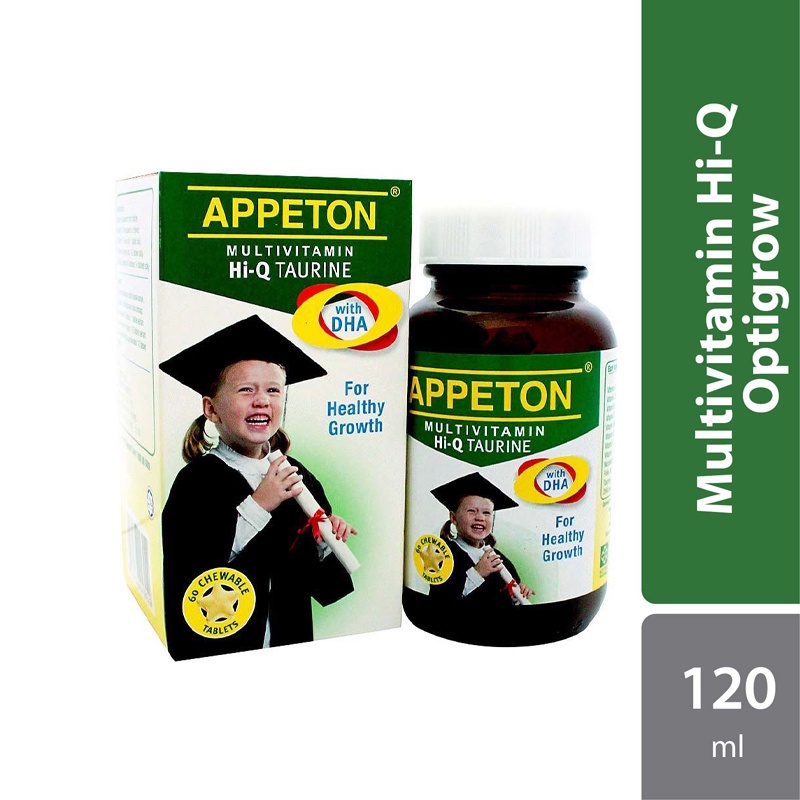 APPETON Multivitamin Hi-Q Taurine Plus Dha 60'S, Kids Supplement, Brain ...