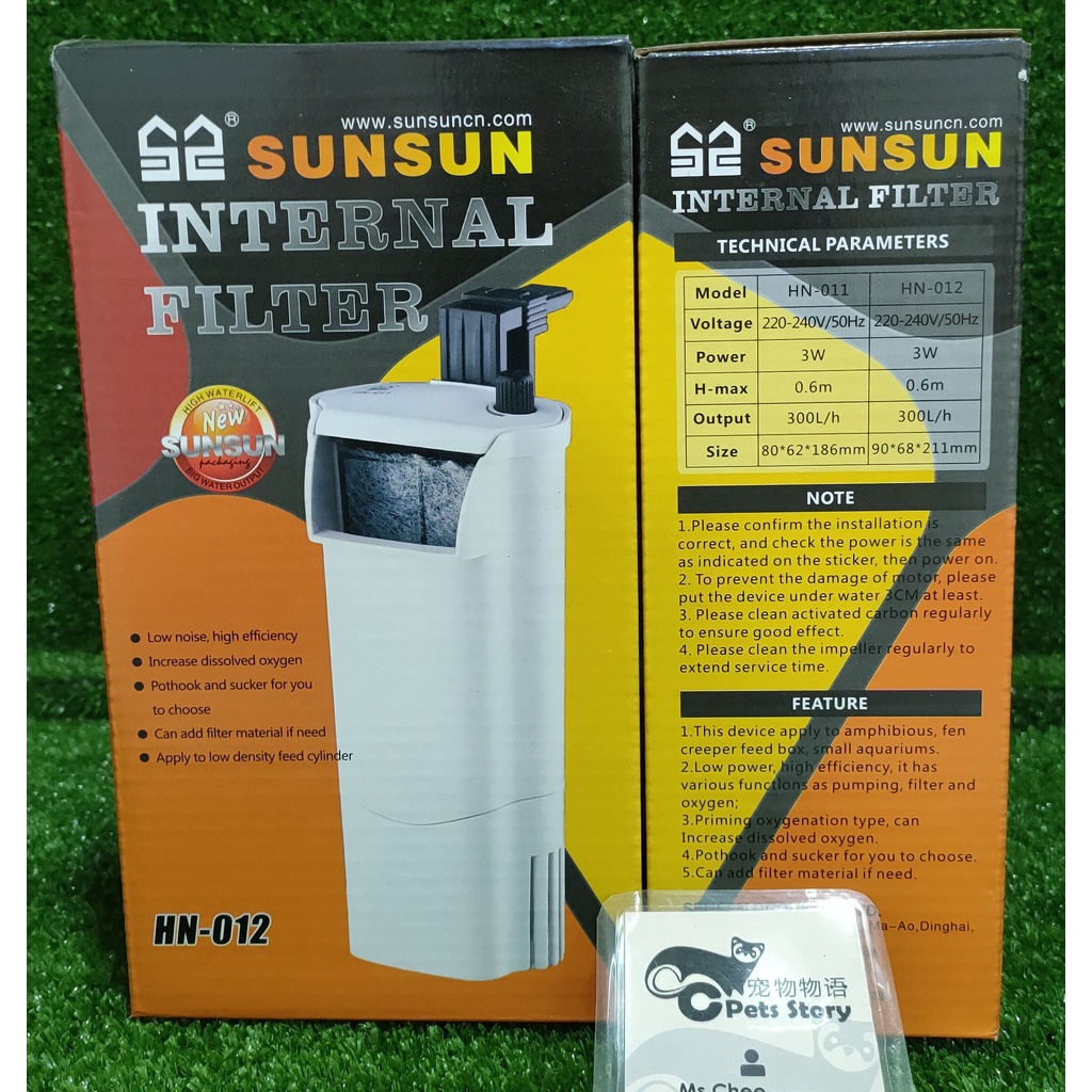 CC Pets Story Ready Stock | Sunsun Internal Filter HN-012. Low Water ...
