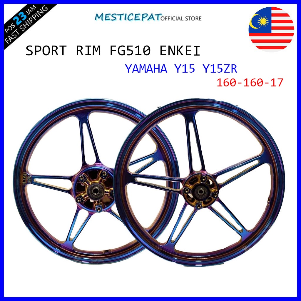 Enkei Fg510 160/160x17 Y15 Y15ZR TITANIUM / PURPLE (FREE GIFT T10 LED ...