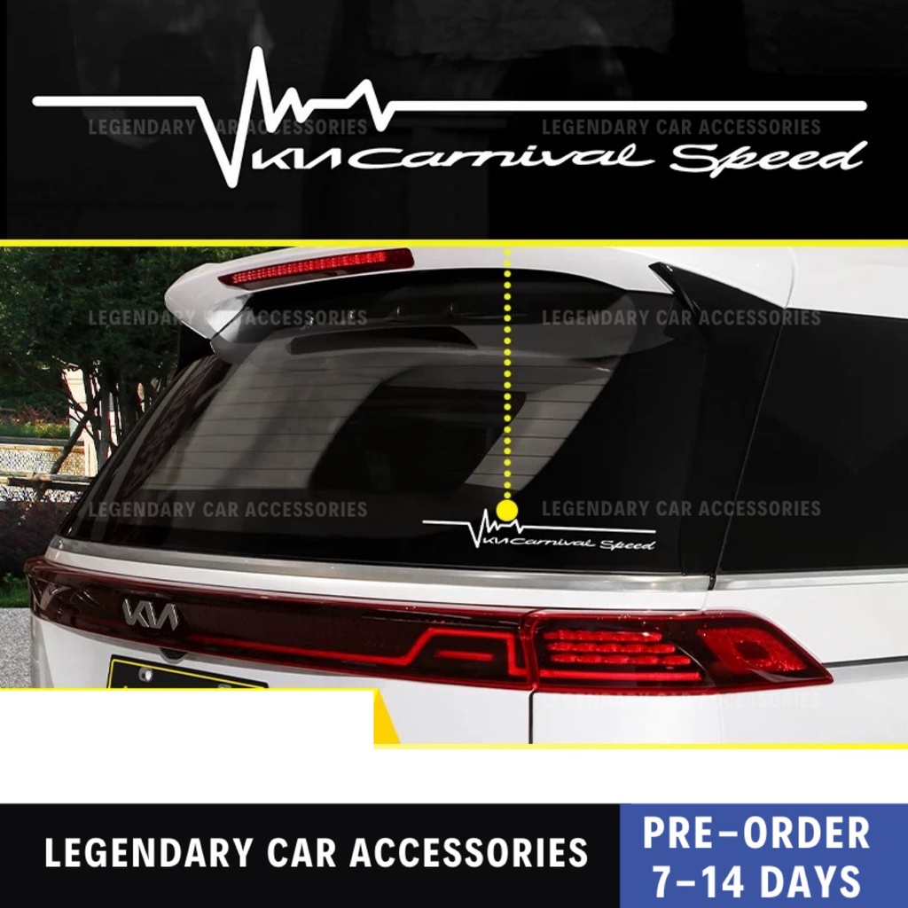Kia Carnival KA4 (2022-Present) Rear Windshield Fluorescent Sticker ...