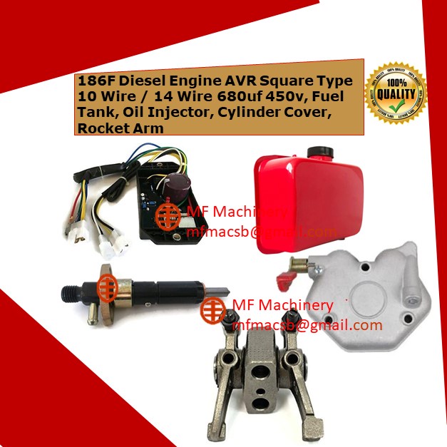 Mf 186F Diesel Engine AVR Square Type 10 Wire / 14 Wire 680uf 450v ...