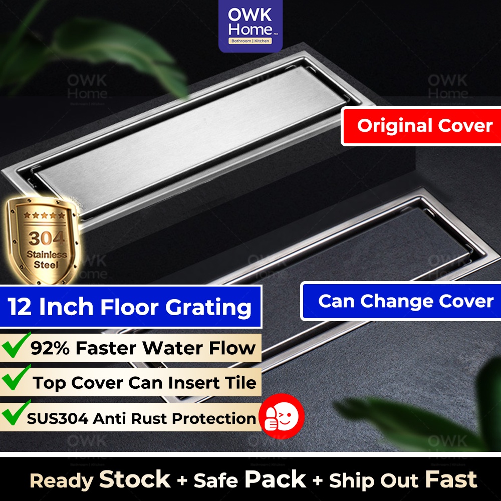 30CM 304 Stainless Steel Floor Grating With Anti-Insect Trap | Long ...