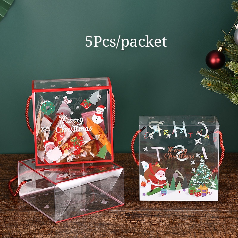 2024 New Christmas Snowflake Crisp Packaging Box Transparent Nougat ...