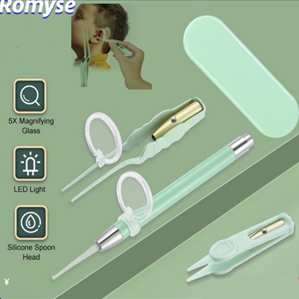 Romyse LED Earpick Ear Cleaner Spoon Alat Telinga Korek Berlampu Safe ...