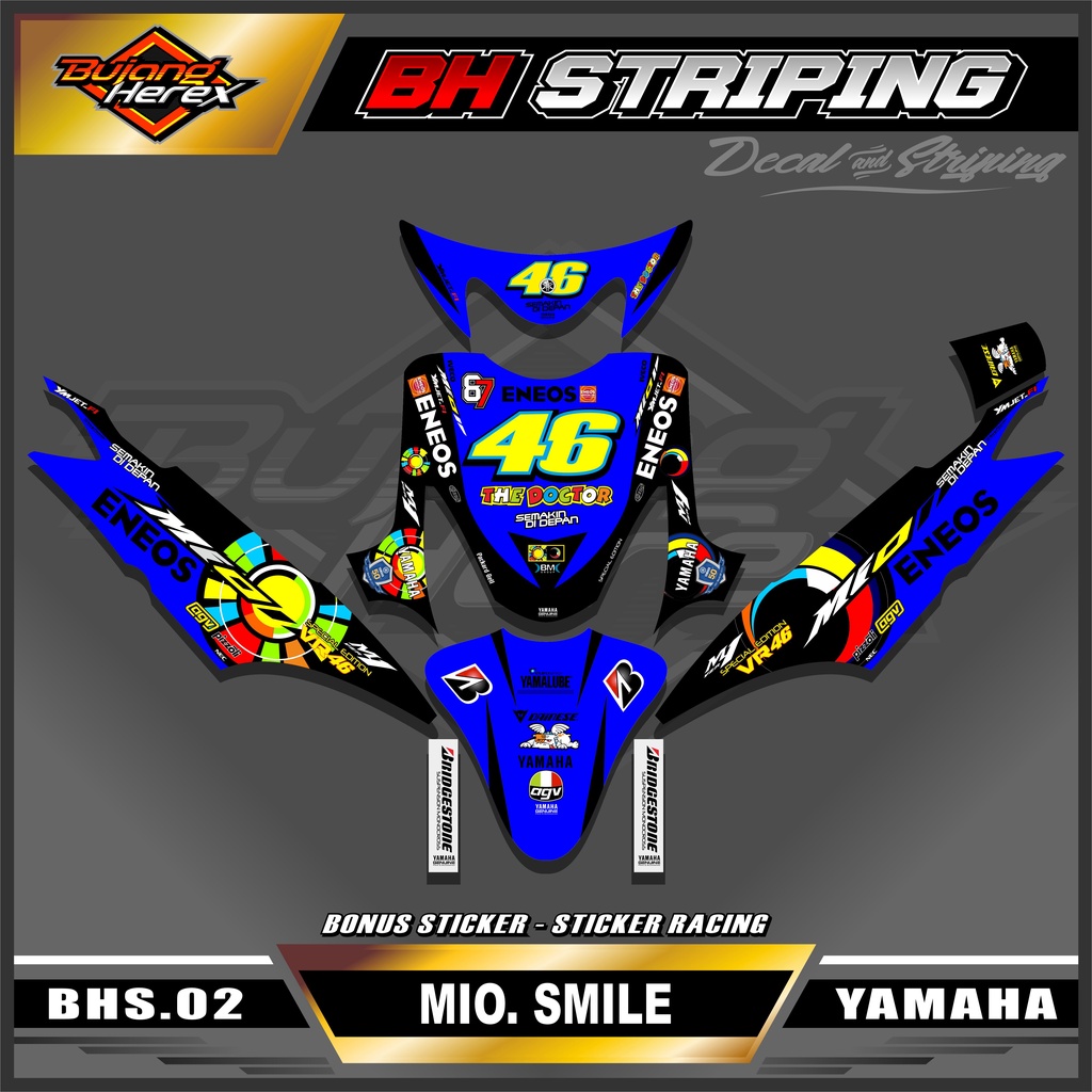 Striping Decal Yamaha Mio Smile.Sticker Decal Lis Variation Mio Smile ...