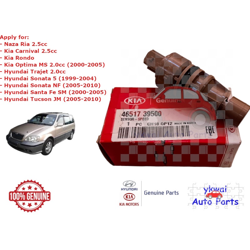 Genuine Hyundai/Kia Motors Speed Sensor for Naza Ria/Citra/Kia Carnival ...