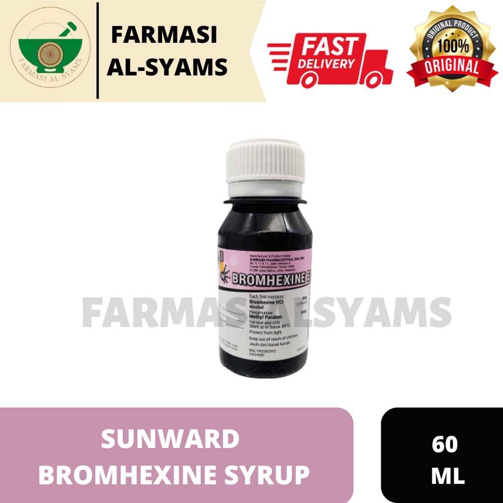 SUNWARD BROMHEXINE SYRUP 60ML UBAT PECAH KAHAK | Shopee Malaysia