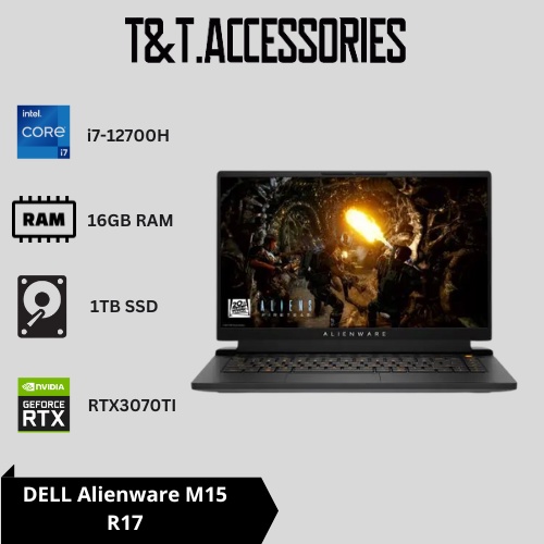Dell Alienware M15 R17 i7-12700H 16GB 1TB RTX3070TI 15.6" GAMING LAPTOP ...