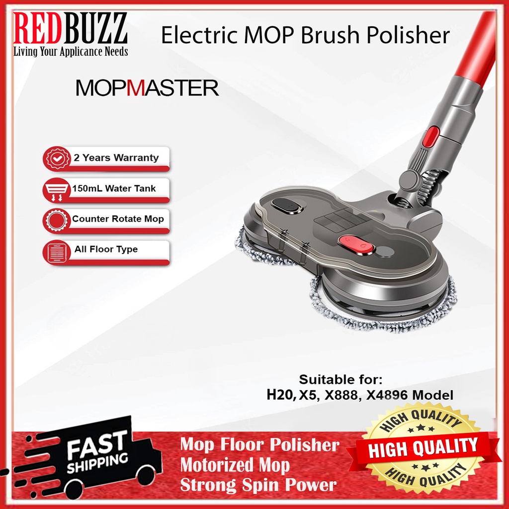 REDBUZZ Motorized Electric Mop Brush Polisher for H20 ,X5, X888 & X4896 ...