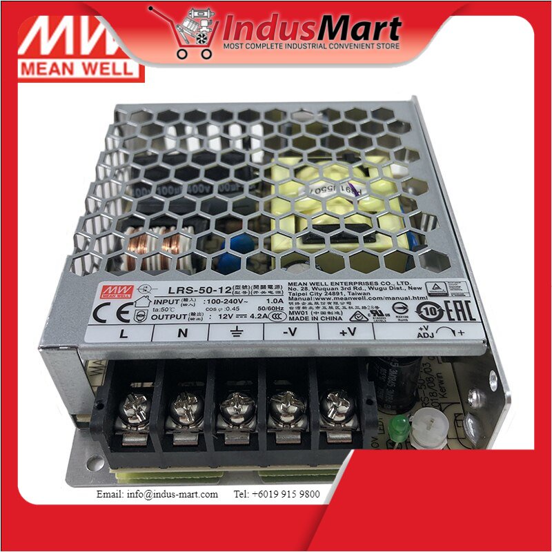 MEANWELL LRS-50-12 Power Supply 12VDC, 4.2A, 50W | Shopee Malaysia
