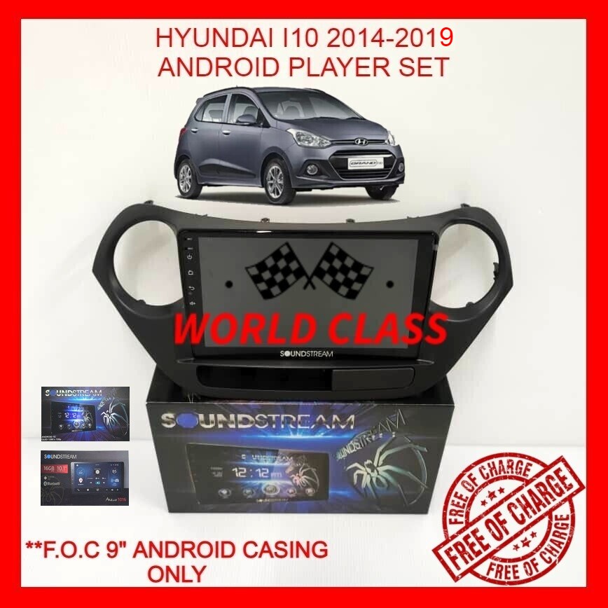 HYUNDAI I10 2014-2019 SOUNDSTREAM 9" ANDROID IPS PLAYER FULL HD SCREEN ...