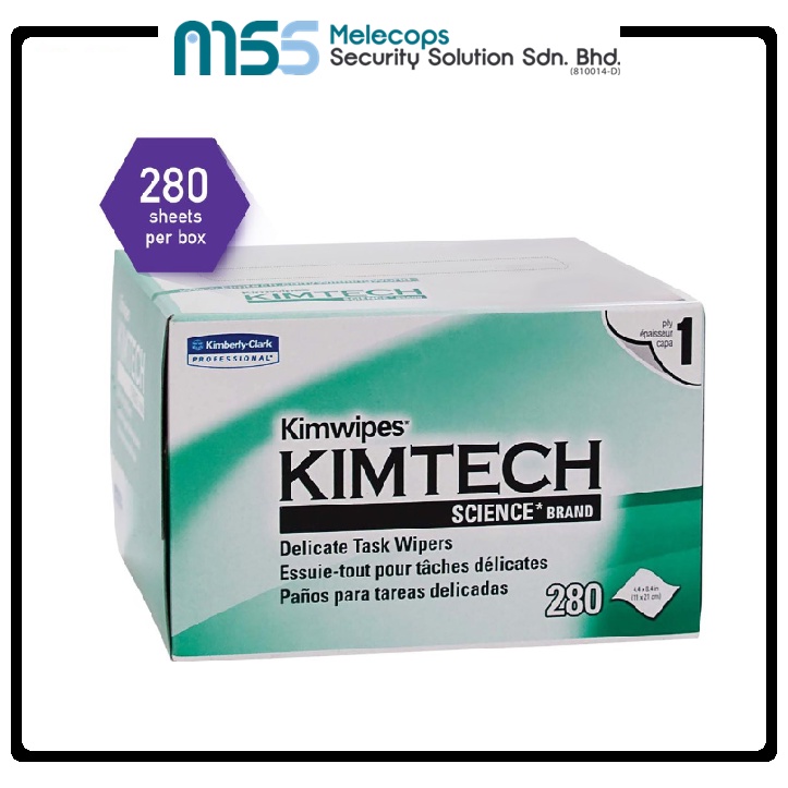 Kimwipes Kimtech KT-34155 Delicate Task Disposable Wipers (280 Sheets ...