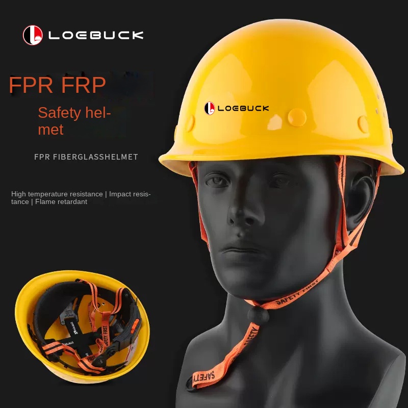 LOEBUCK helmet construction site worker construction dome breathable FPR fibreglass safety ...