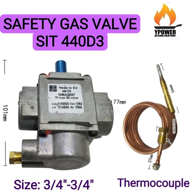 SAFETY GAS VALVE SIT 440D3/with thermocouple | Shopee Malaysia