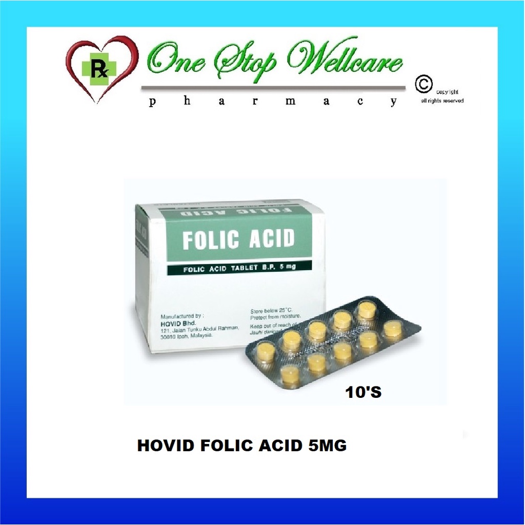 HOVID FOLIC ACID 5MG 10'S (EXP:05/2027) | Shopee Malaysia
