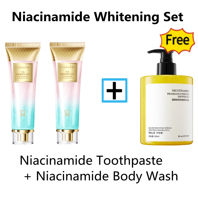 ubat gigi pemutih bodyaid niacinamide whitening toothpaste pemutih gigi ...
