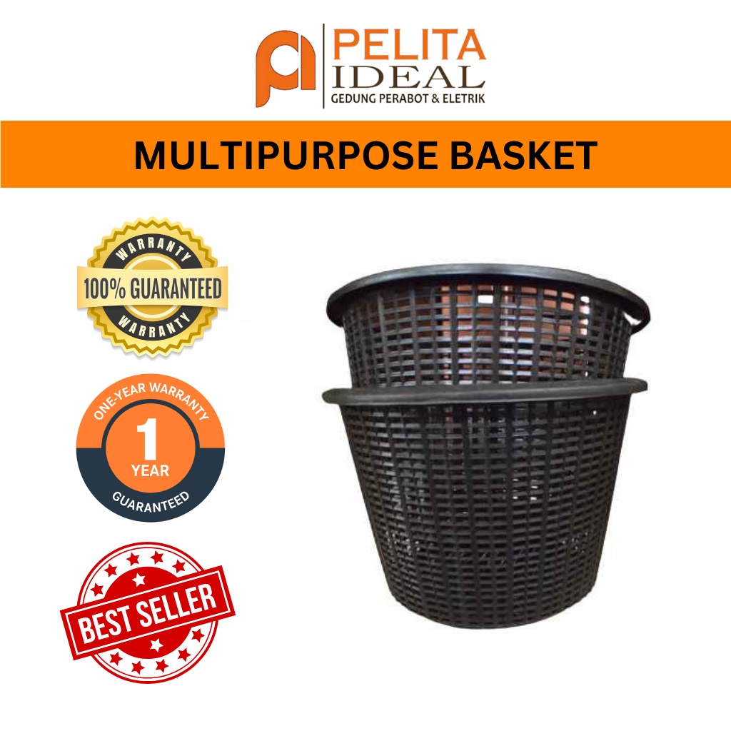 HOME 1 PCS PLASTIC MULTIPURPOSE BASKET / BAKUL PLASTIK | Shopee Malaysia