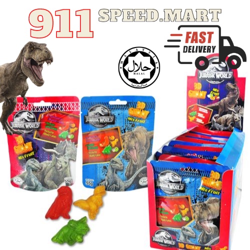 [911] Beardy Jurassic World 3D Gummy 55gm | Shopee Malaysia