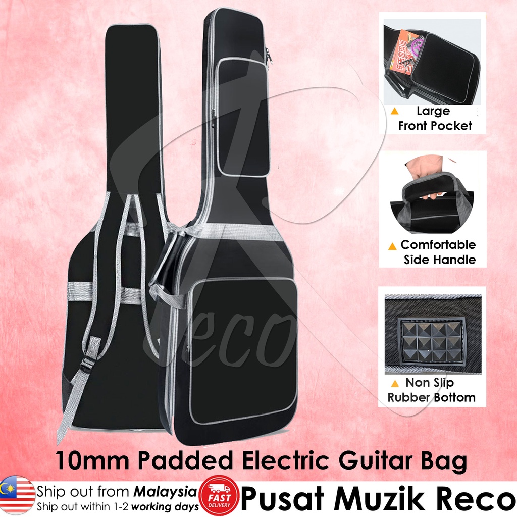 ⚡OFFER⚡ RM 10mm Padded Electric Guitar Bag Double Shoulder Strap Large ...