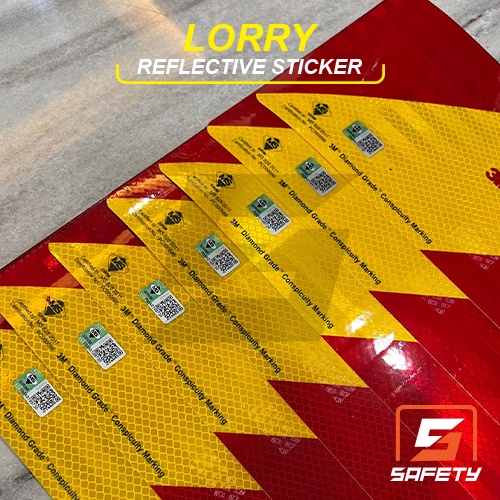 Red Yellow Lorry Sticker /sticker lorry / sticker puspakom / reflective ...