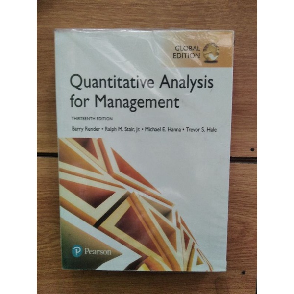 Quantitative Analysis For Management Thirteenth Edition 13th By Barry Render | Shopee Malaysia