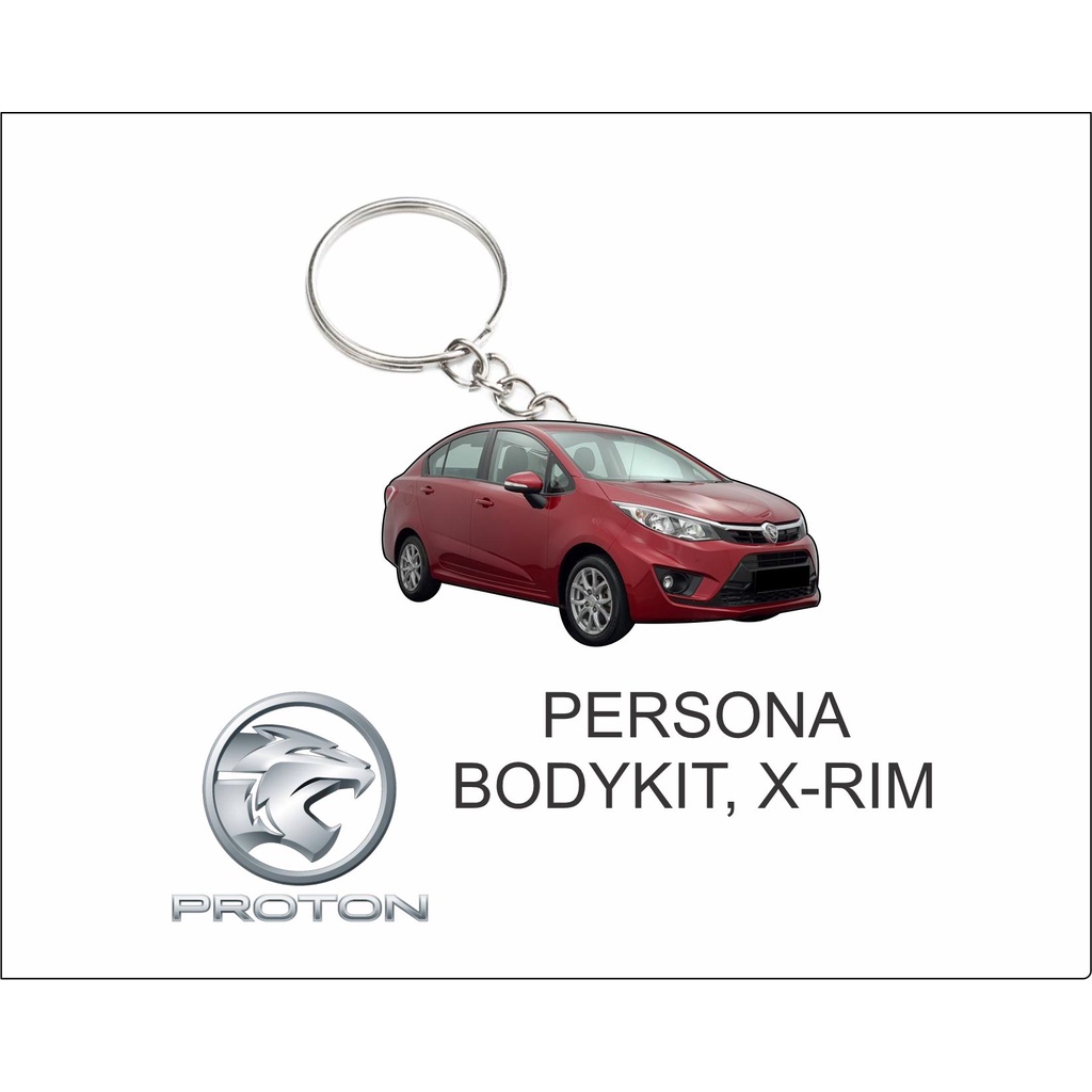 proton persona red 2018 bodykit , x-rim keychain 2d | Shopee Malaysia