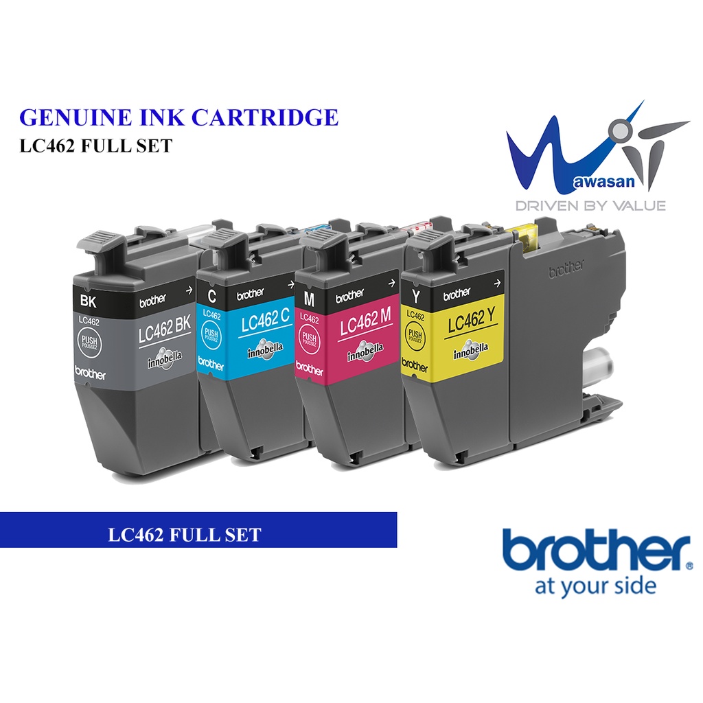 Brother LC462/LC462XL Cyan Magenta Yellow Black Original Cartridge for ...