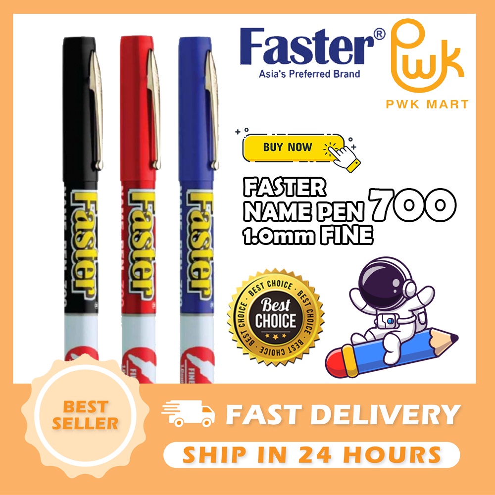 PERMANENT FASTER NAME PEN 700 - RED/BLUE/BLACK | Shopee Malaysia