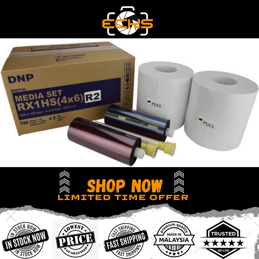 DNP 4 X 6 (PERFORATED) MEDIA SET FOR DS RX1HS & RX1 PRINTERS ( 1 ROLL / 2 ROLLS 1BOX ) | Shopee ...