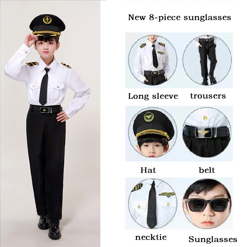 Rose · Shop Ready Stock COD Children Captain Stewardess Suit Male And ...