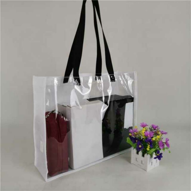 Jumbo Transparent Thick Shopping Bags Shopping Bags 45x14x35 cm ...